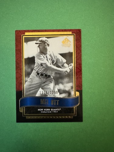 Mel Ott 2003 Upper Deck Sweet Spot Classic #89 1136/1299 | eBay