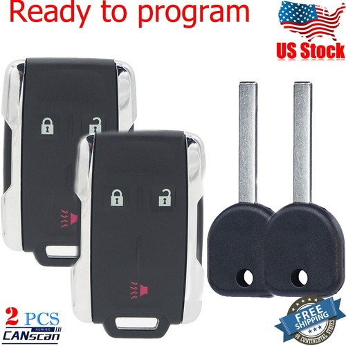 2 For 2014-2019 Chevrolet Silverado GMC Sierra 1500 Remote Key Fob+2 ...