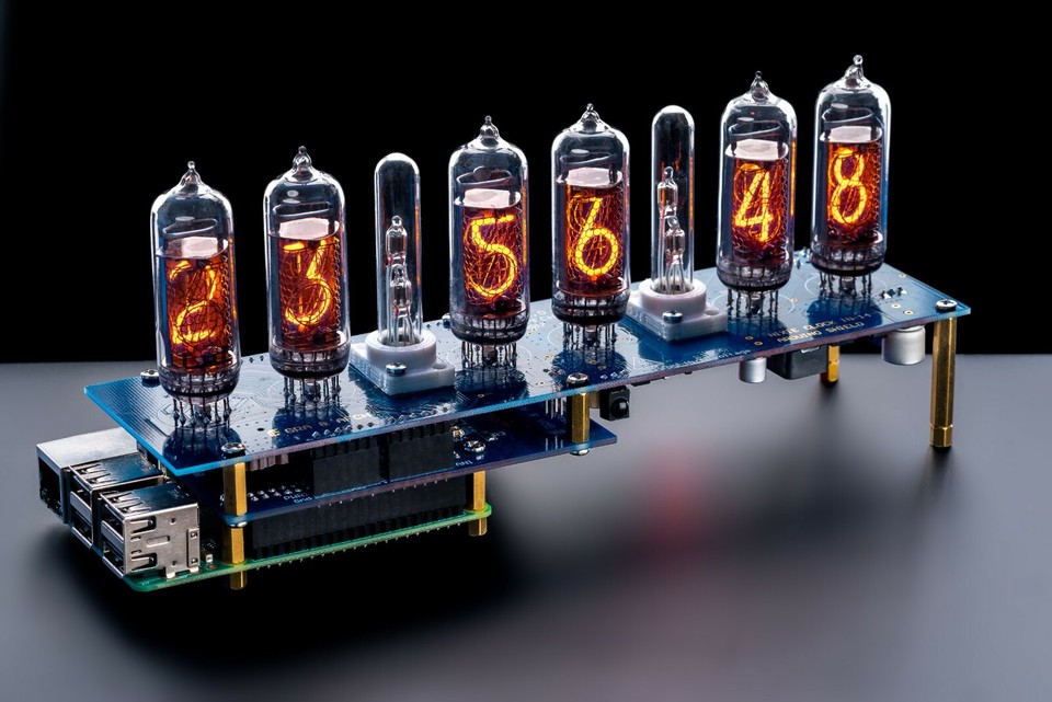 IN-14 NIXIE TUBES CLOCK RASPBERRY PI HAT or ARDUINO SHIELD NCS314 [WITH ...