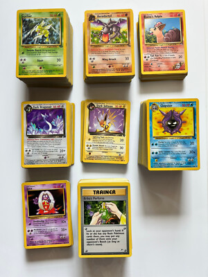 First Gen Pokemon Cards -Base Set 1&2, Fossil, Jungle, Rocket, Gym ...