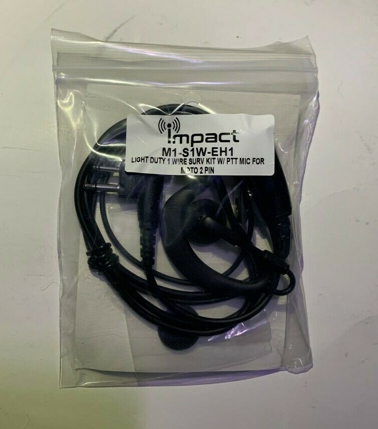 IMPACT M1-S1W-EH1 Wire surveillance Kit for Motorola 2-Pin Radio ...