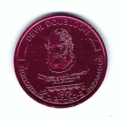 VINTAGE 1975 WOLFMAN RED SATAN DEVIL DOUBLOON COIN TOKEN MEDALLION | eBay