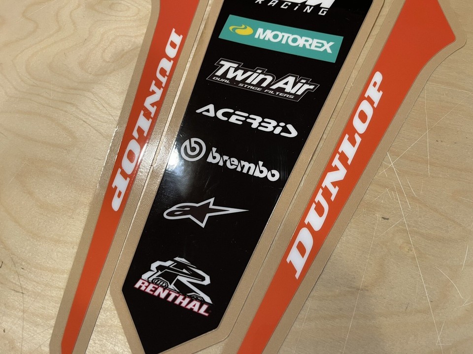 KTM Rear Fender Graphics Factory Decal - Fits: KTM 250 350 450 SX-F ...