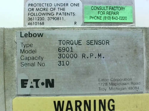 Eaton 6901 Torque Sensor 30000 RPM - Used | eBay