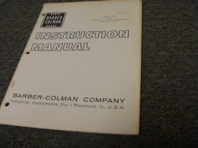 Barber Colman 690A MMP 3-Function Controller Position Owner Operator ...