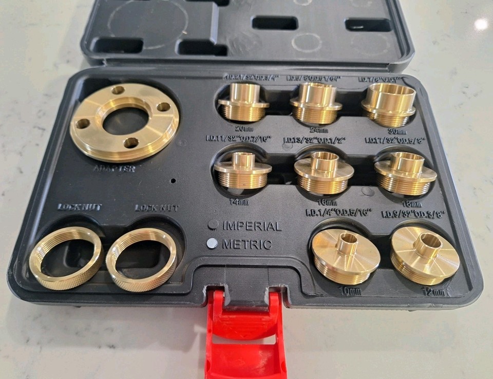 11Pc Brass Router Guide Template Kit Set With Case | eBay