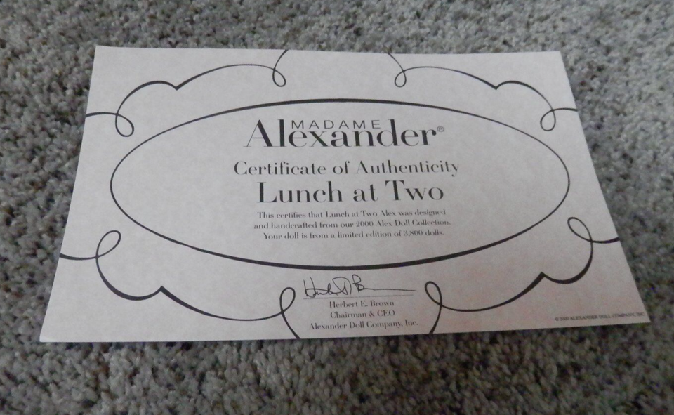 Madam Alexander Alex "Lunch at Two" | eBay