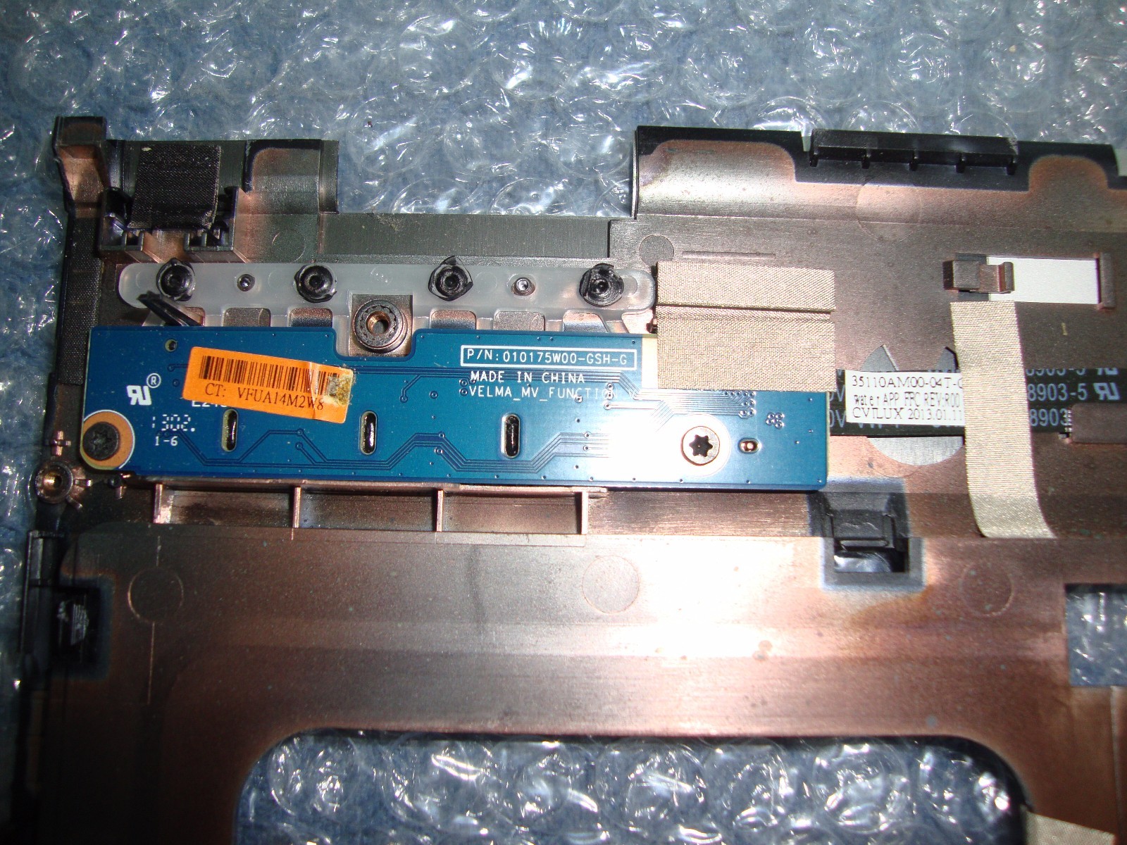 HP EliteBook 8570w Laptop Palmrest Touchpad Finger Scanner 690645-001 ...