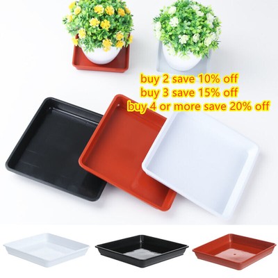 Square Plastic Saucer Base Plant Flower Pot Plate Water Drip Tray ...