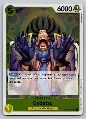Gedatsu OP05-102 RARE One Piece Awakening of the New Era Card ENGLISH ...