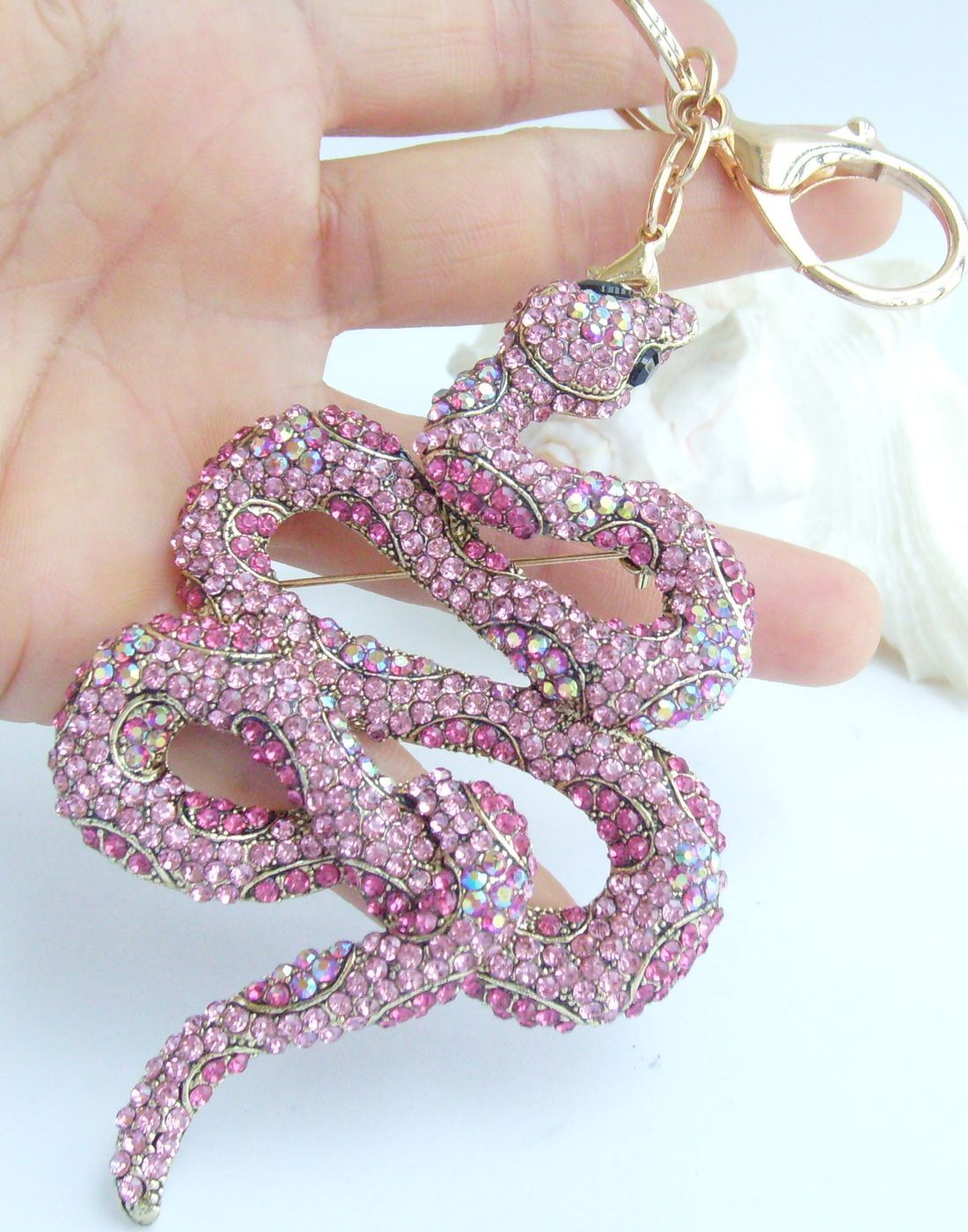 Unique Animal Snake Keychain Pendant Rhinestone Crystal K05847 | eBay