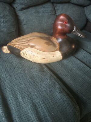 GORGEOUS WOOD-CARVED DUCKS UNLIMITED DRAKE CANVASBACK SPECIAL EDITION ...
