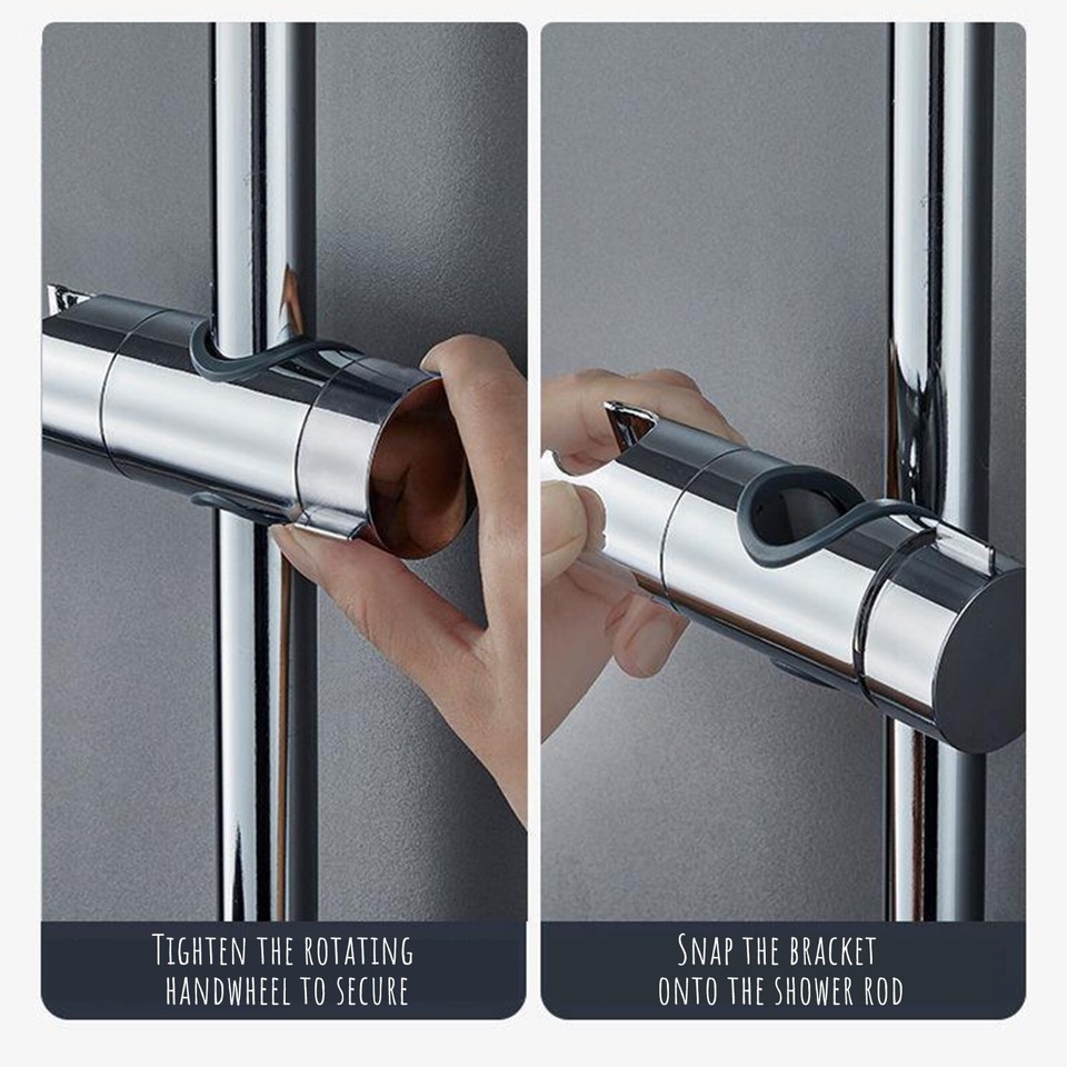 Adjustable Universal Shower Head Holder Slide Bar Bracket Replacement ...