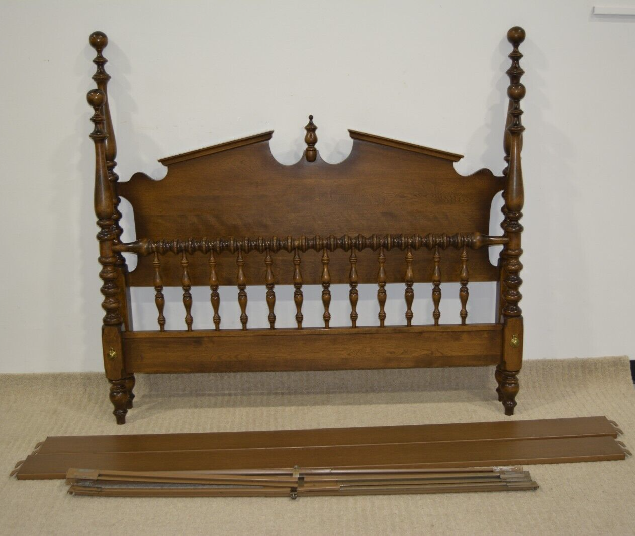 Ethan Allen Classic Manor Full Bed Pediment Poster Spindle Birch #15 ...
