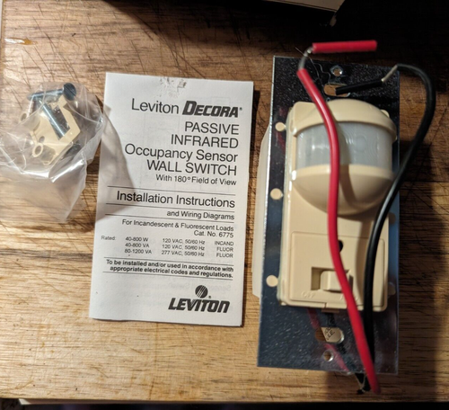 Leviton Catalog No. 6775-W Sensor Wall Switch WALL SWITCH WITH INFARED SENSOR | eBay