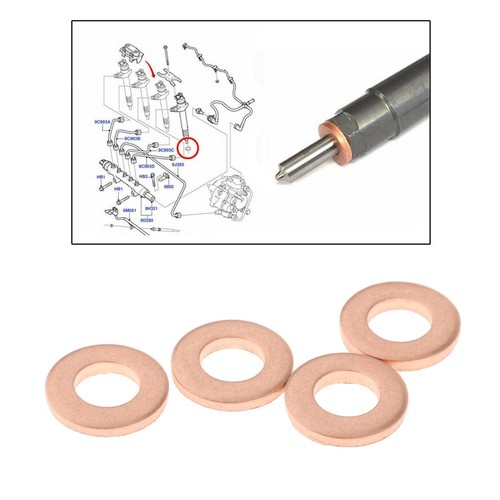 4 Pcs Fuel Injectors Seals Copper Washers Copper Washers for Transit 2. ...