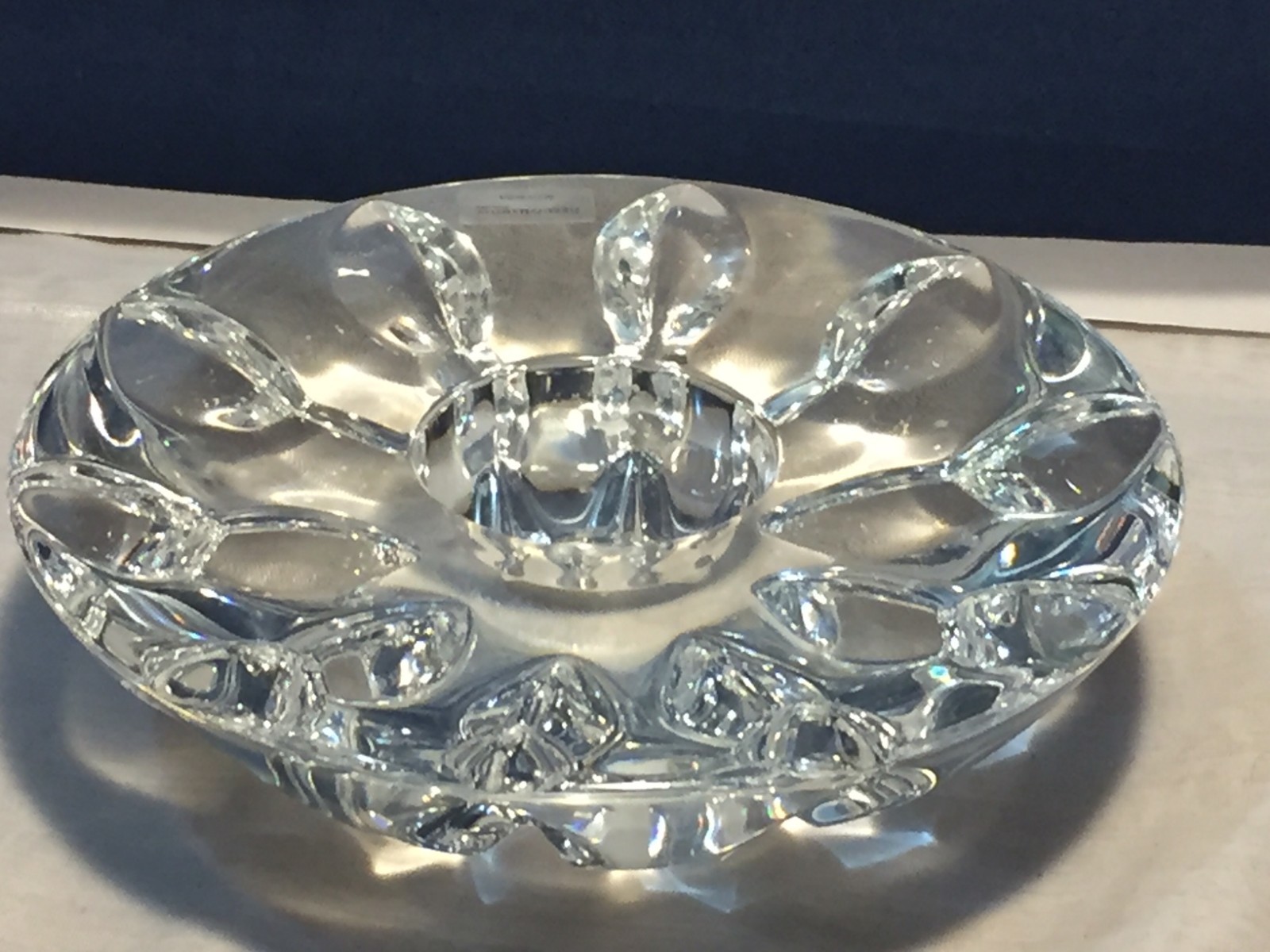 MILLER ROGASKA Crystal 6" Tealight Votive Candle Holder "EQUINOX" REED ...