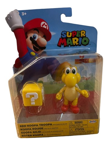 RED KOOPA TROOPA Super Mario World Of Nintendo 4" Figure w/ Question ...