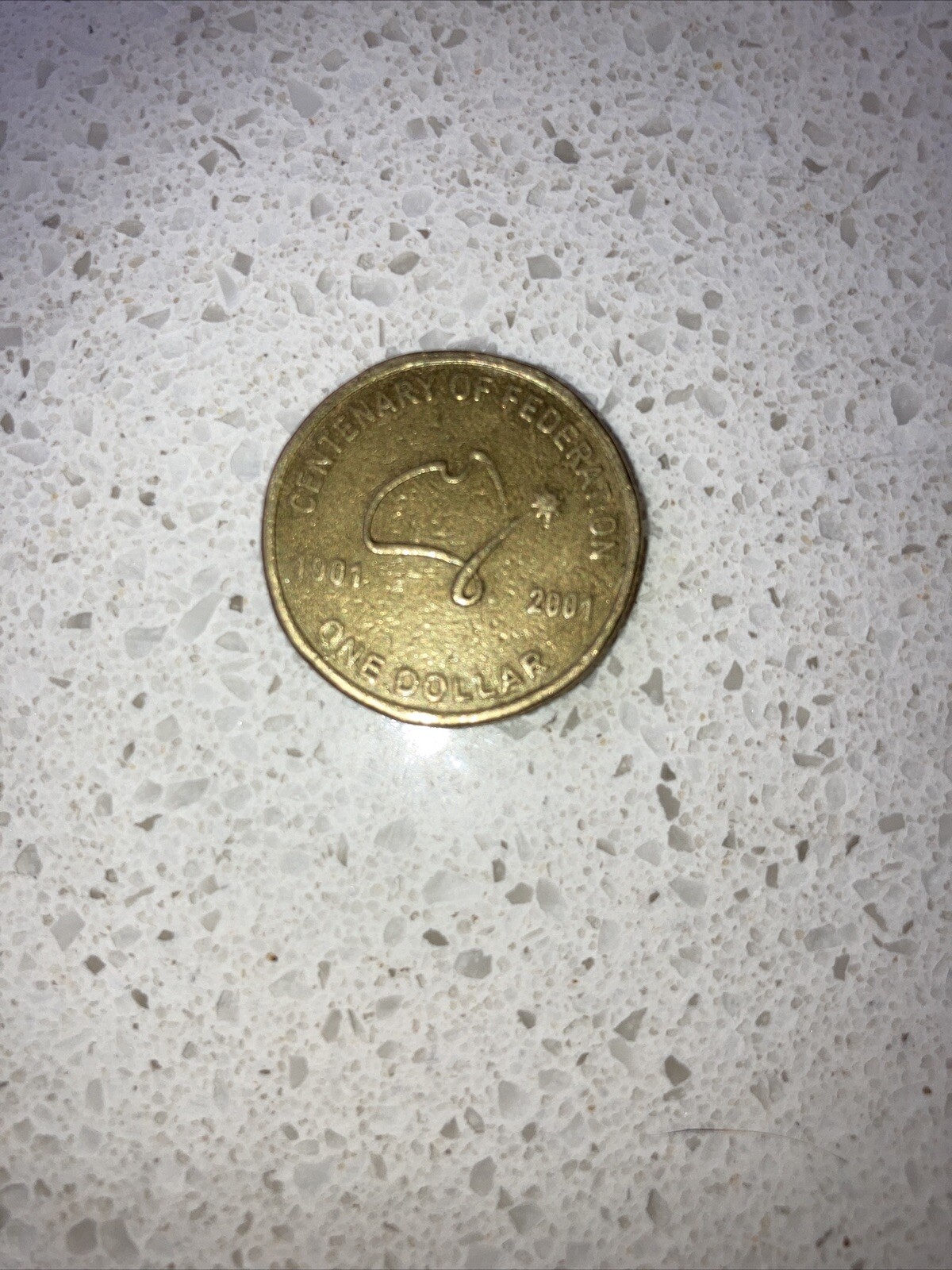 2001 AUSTRALIAN $1 ONE DOLLAR COIN - CENTENARY OF FEDERATION (1901 ...