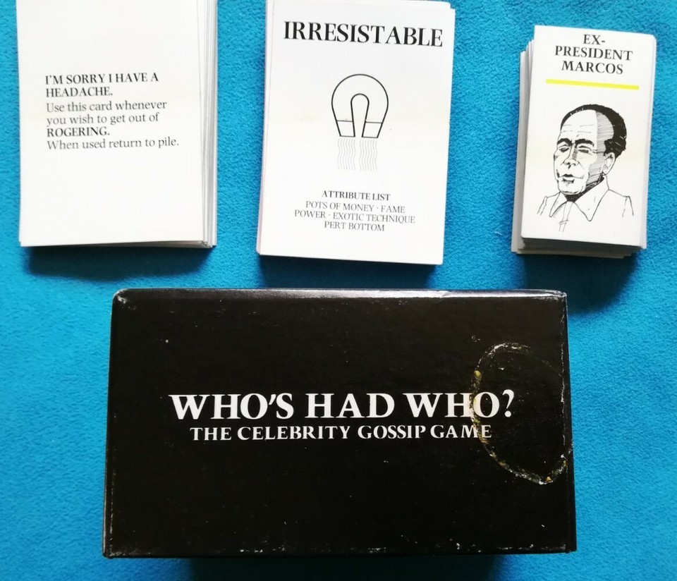WHO'S HAD WHO? : The Celebrity Gossip Game ~ Board Game Made by ...