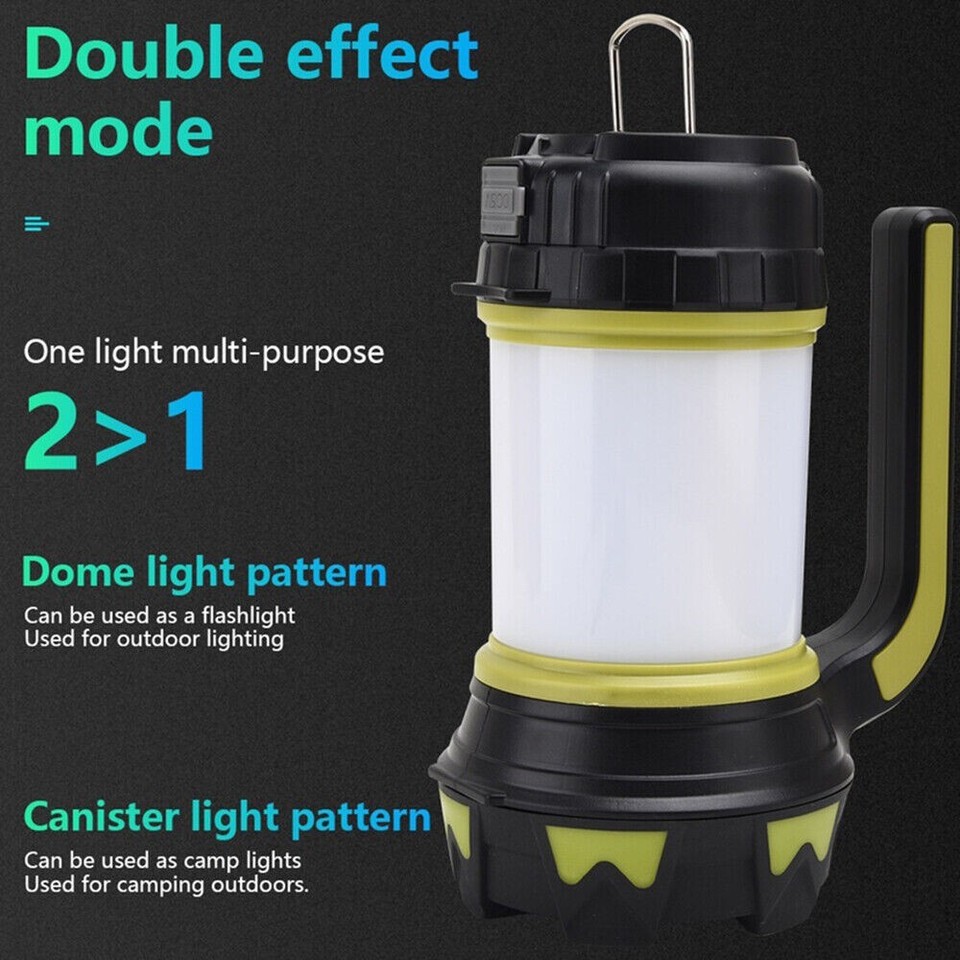 LED Camping Lantern USB Rechargeable Camping Tent Light Lamp Flashlight ...