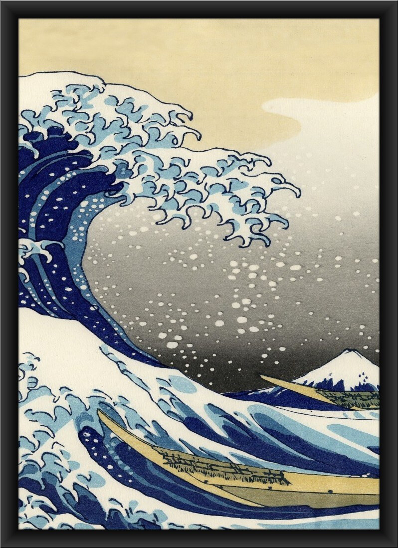 Japanese Art The Great Wave Off Kanagawa Print Set ( Hokusai Print , wall decor) | eBay