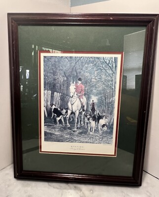 E. A. S. Douglas Framed Print “Morning - Going To Cover” 16x20” Hunting ...