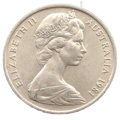 1981 AUSTRALIAN 10 CENT COIN | QEII | LYREBIRD | CIRCULATED DECIMAL ...