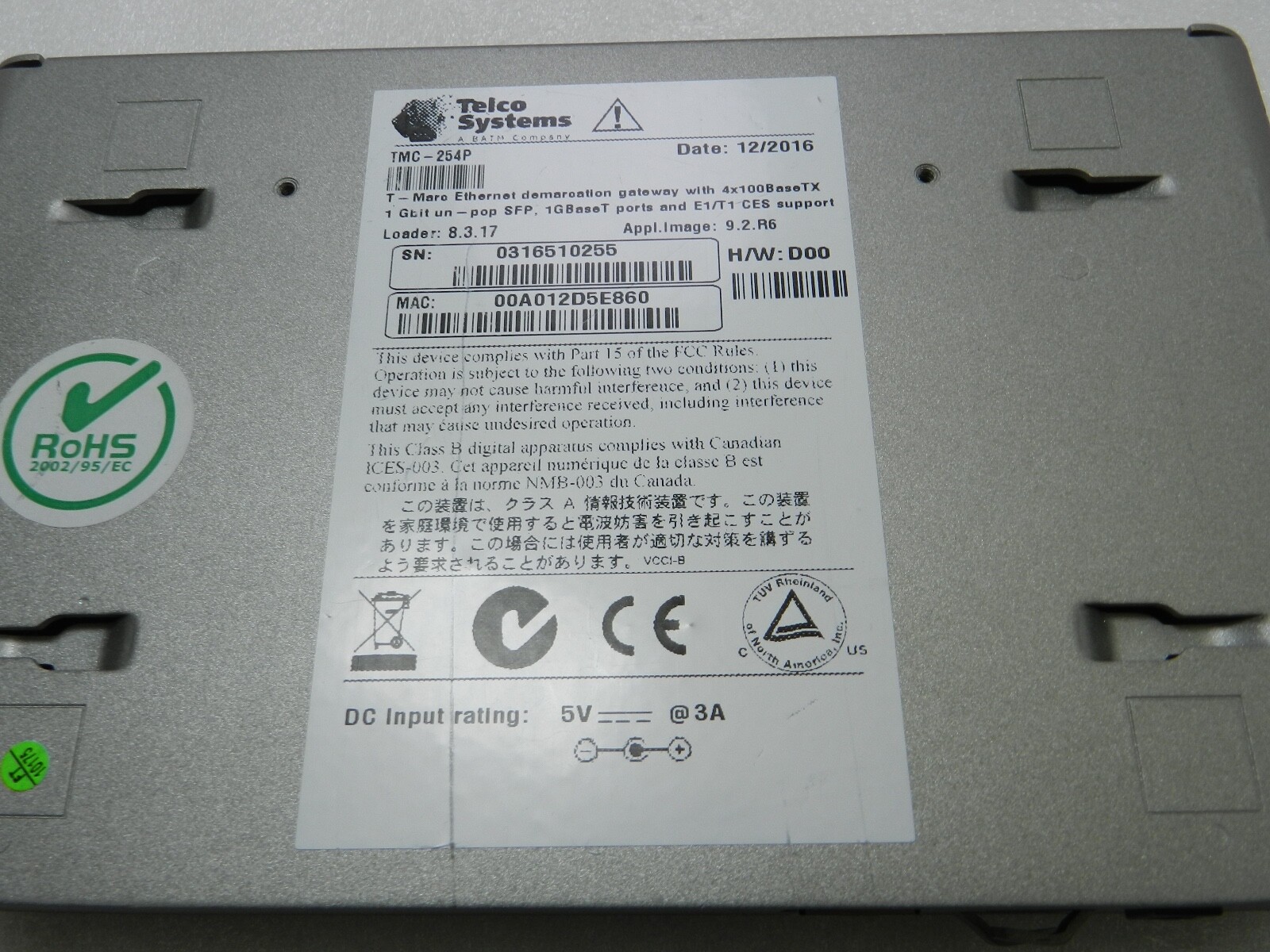 Telco Systems TMC-254P Ethernet Demarcation Gateway | eBay