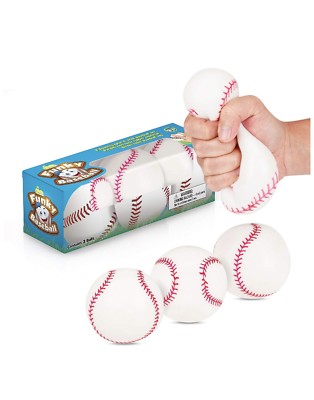 Squish ‘N’ Stick Lumpy Baseballs | 3 Pack | Pull Stretch Squishy, Hard ...