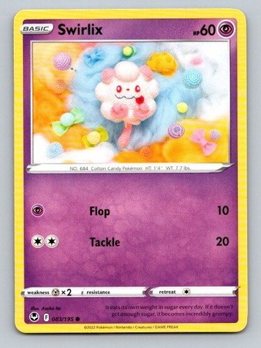 2022 Pokemon Card Silver Tempest Swirlix 83/195 | eBay