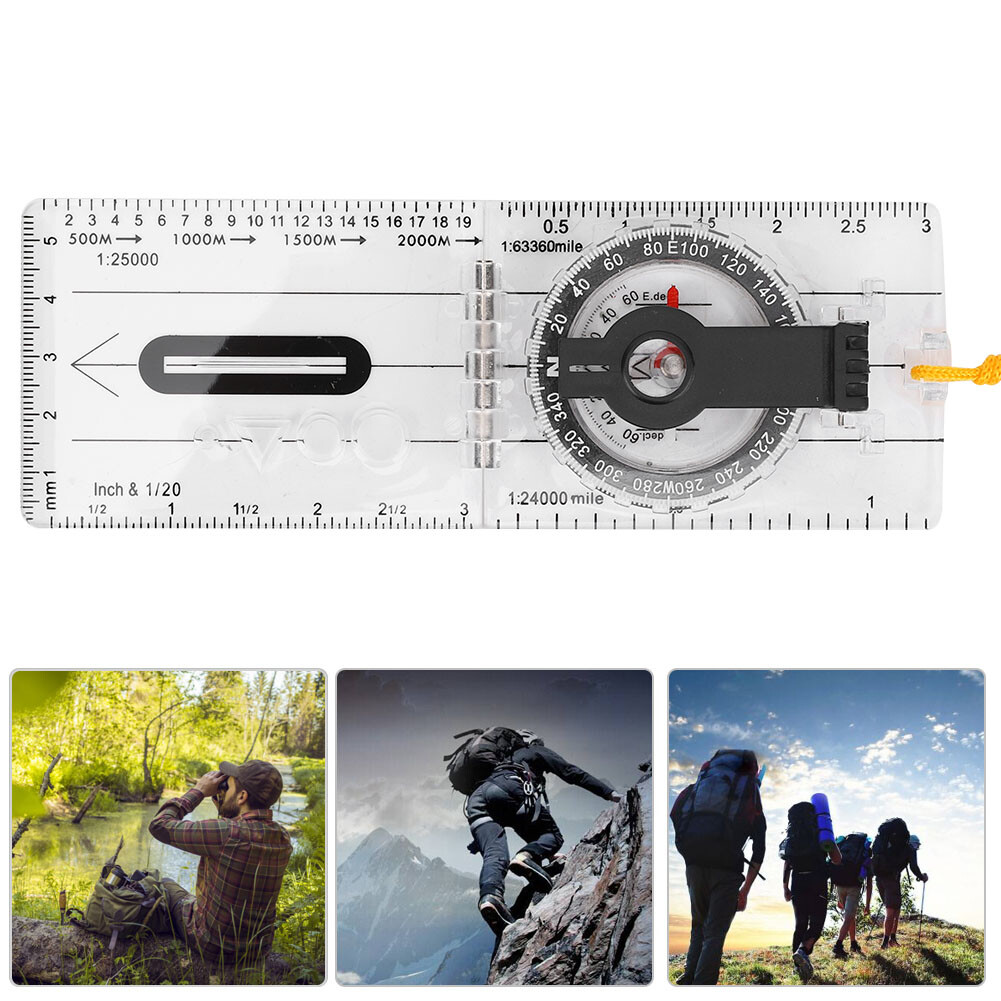 Foldable Map Compass Transparent Acrylic Outdoors Tool For Camping ...