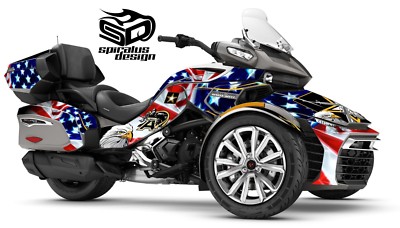 Can Am Spyder F3-LTD Decal Graphic Wrap kit - "Patriot US Army" | eBay