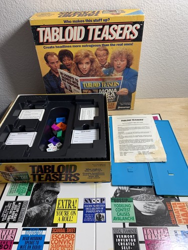 VINTAGE 1991 TABLOID TEASERS BOARD GAME /PRESSMAN YELLOW BOX EDITION ...