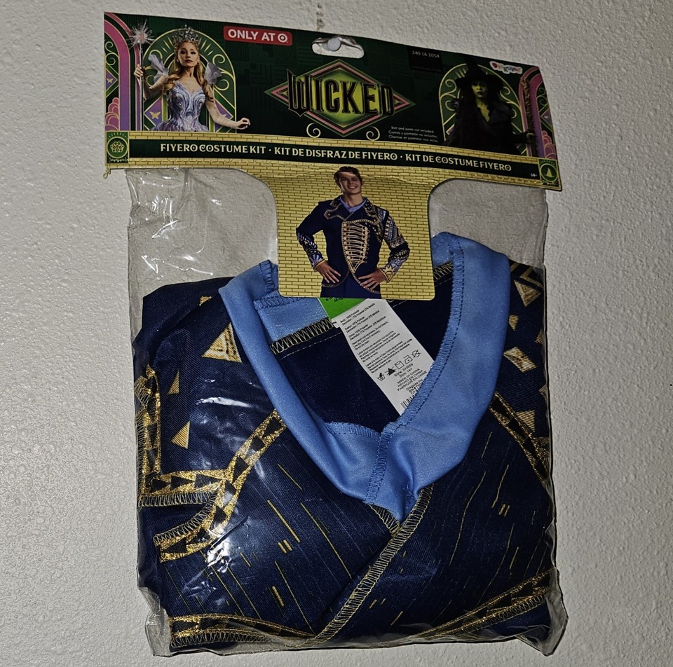 NEW Wicked Fiyero Halloween Costume Kit JACKET ONLY Blue Gold One Size ...