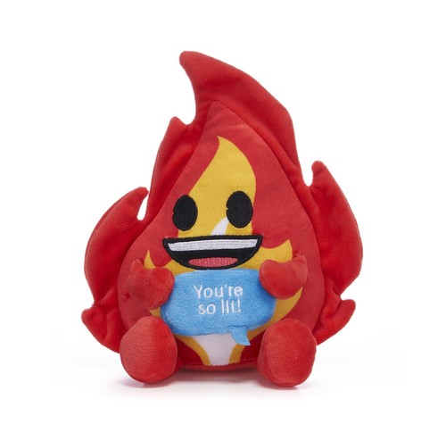 Emoji 7" (18cm) Flame "You're So Lit!" Emoji Plush Soft Toy ...
