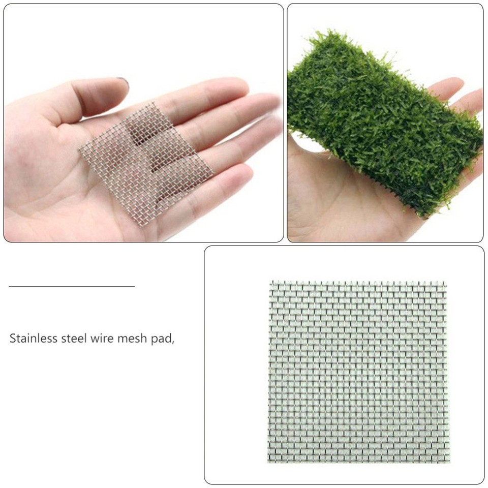 30 pcs Stainless Steel Wire Mesh Pads Aquarium Water Grass Plants Fixed ...