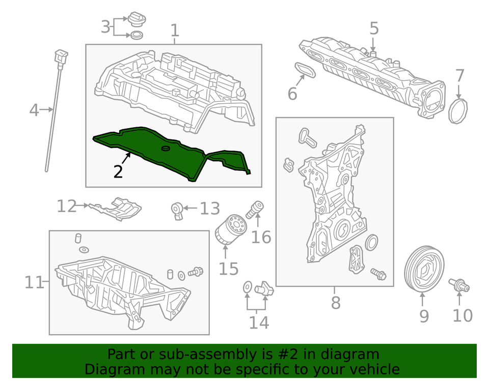 2019-2025 Acura Genuine Engine Valve Cover Gasket OEM 12343-RPY-G01 | eBay