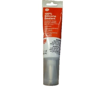 GE 2.8 oz 100% Silicone Sealant For Plastic Sheets & Plastics ...