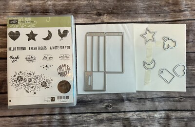 Stampin’ Up (Wood Mount)Wood Words Stamp Set And Wood Crate Framelits ...