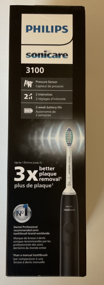 Philips Sonicare 3100 Power Toothbrush - HX3681/04 (Black) - BRAND NEW ...