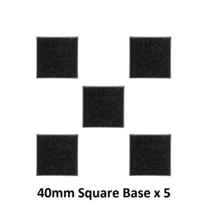 Wargames/ Warhammer 40mm Square Bases (5 Bases) | eBay