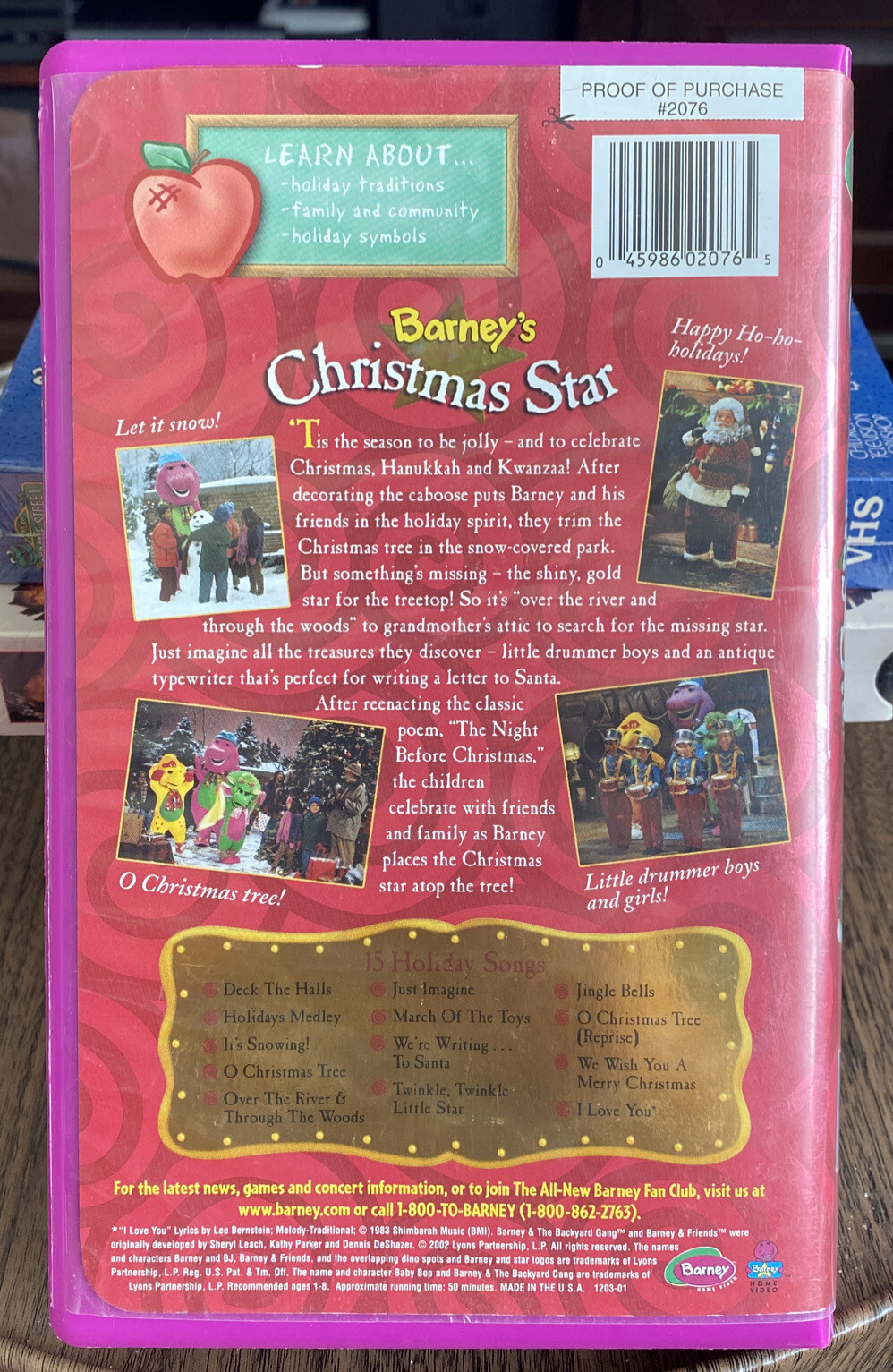 Barney’s Christmas Star (VHS, 2002) Clean And Works - Christmas Stories ...