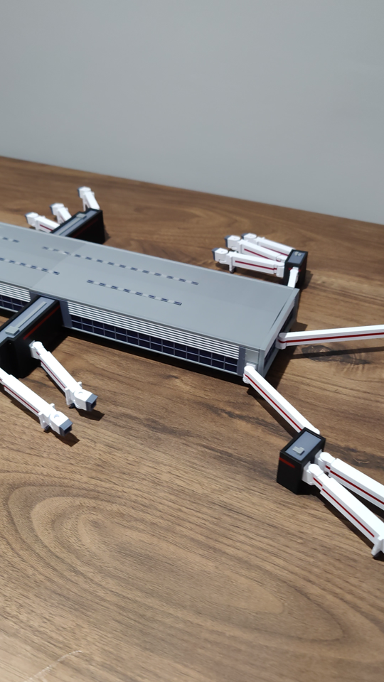 LONDON HEATHROW TERMINAL 2 PIER (T2B) 1:400 Scale Diorama Model Airport ...
