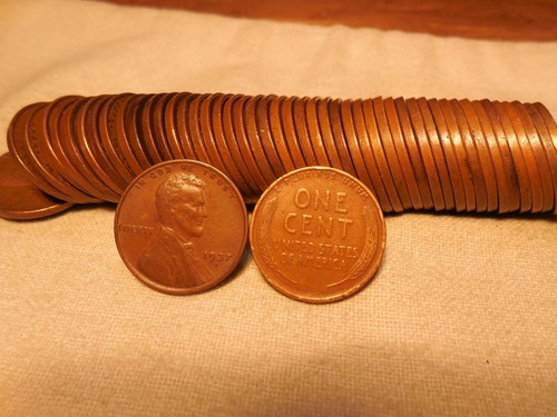 50 pcs. FULL ROLL LINCOLN WHEAT CENTS 1937-S VG-VF | eBay