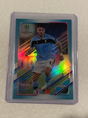 2020-21 Topps Chrome X Steve Aoki UCL Aqua /150 Ciro Immobile #13 Lazio ...