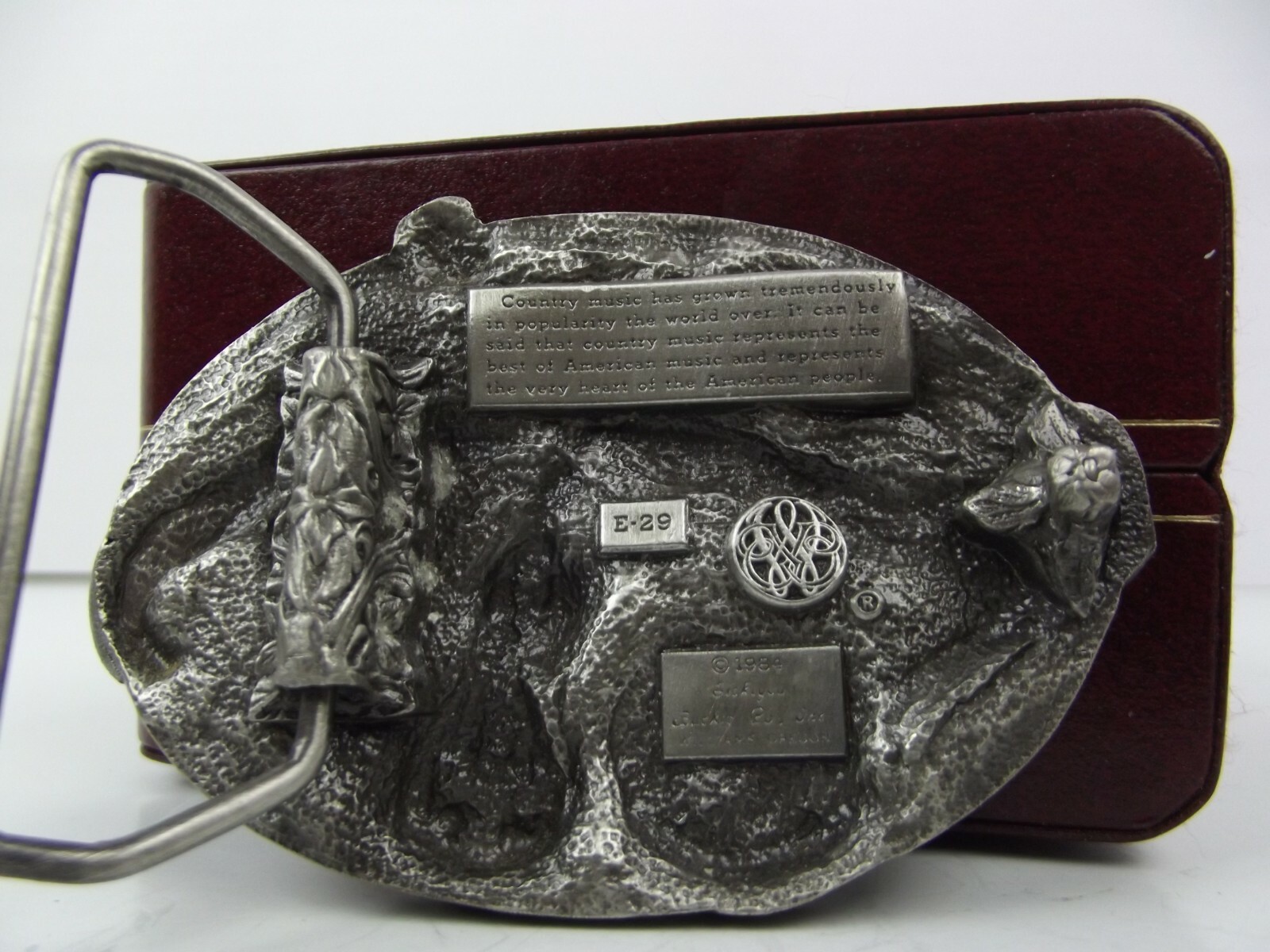 Vintage 1984 Siskiyou Country Music Putter Belt Buckle Banjo Fiddle ...