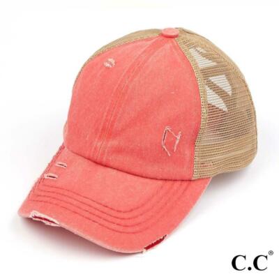 Coral CC criss cross baseball cap | eBay