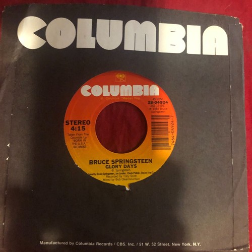 BRUCE SPRINGSTEEN ~ GLORY DAYS/STAND ON IT COLUMBIA 45 7" | eBay