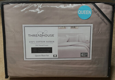 ThreadHouse Sheet Set Queen 380TC Taupe 100% Cotton Sateen DP Bedroom | eBay